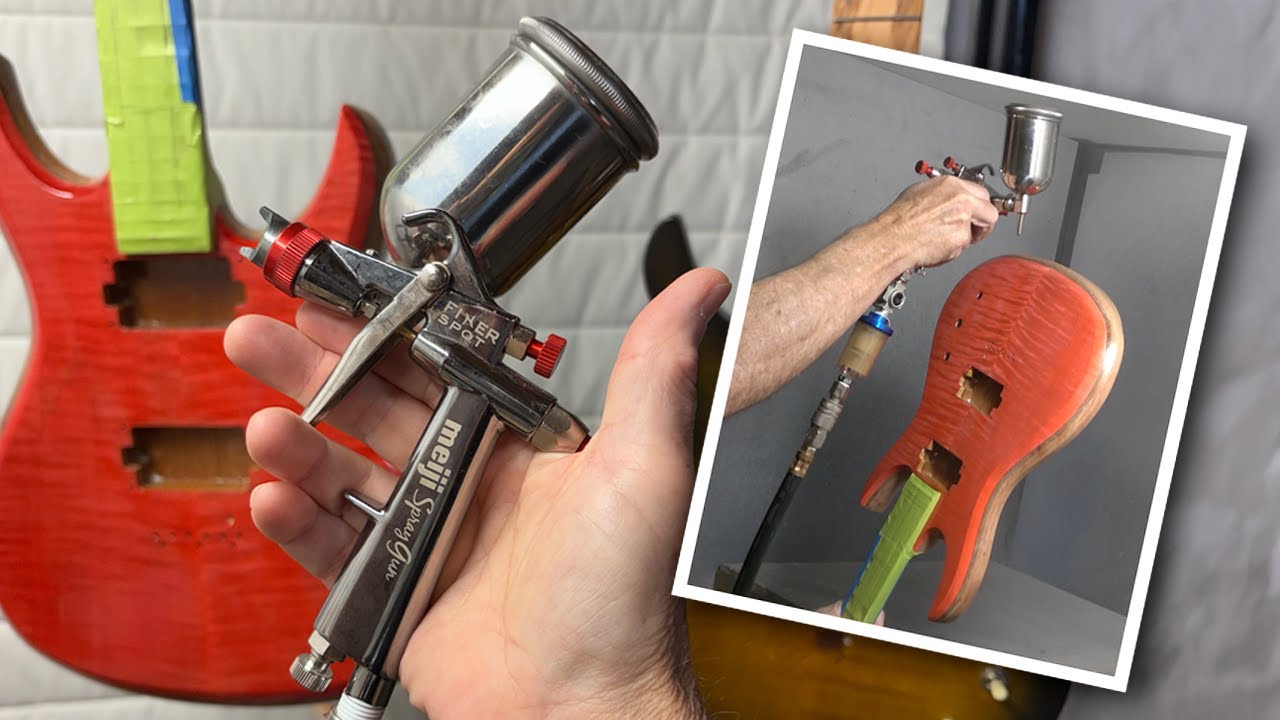 Is The Meiji Finer Spot Spray Gun Perfect For Finishing Guitars? - YouTube