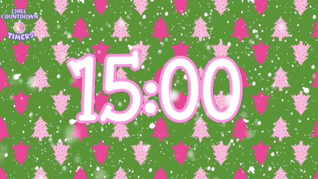 15 Minute Christmas Timer – Chill Countdown Holiday Timer with Snowfall ...