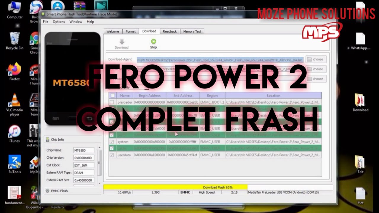 FERO POWER 2 Complete flash firmware SP Flash Tool - YouTube