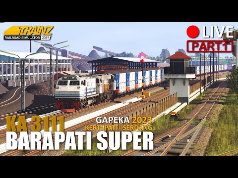 🔴 [LIVE] PULLING 60 CARS! Operating KA 3111 Barapati Super (Part 1) | TRAINZ SIMULATOR INDONESIA