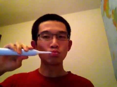 How to use Philips sonicare toothbrush --- with mouth closed - YouTube