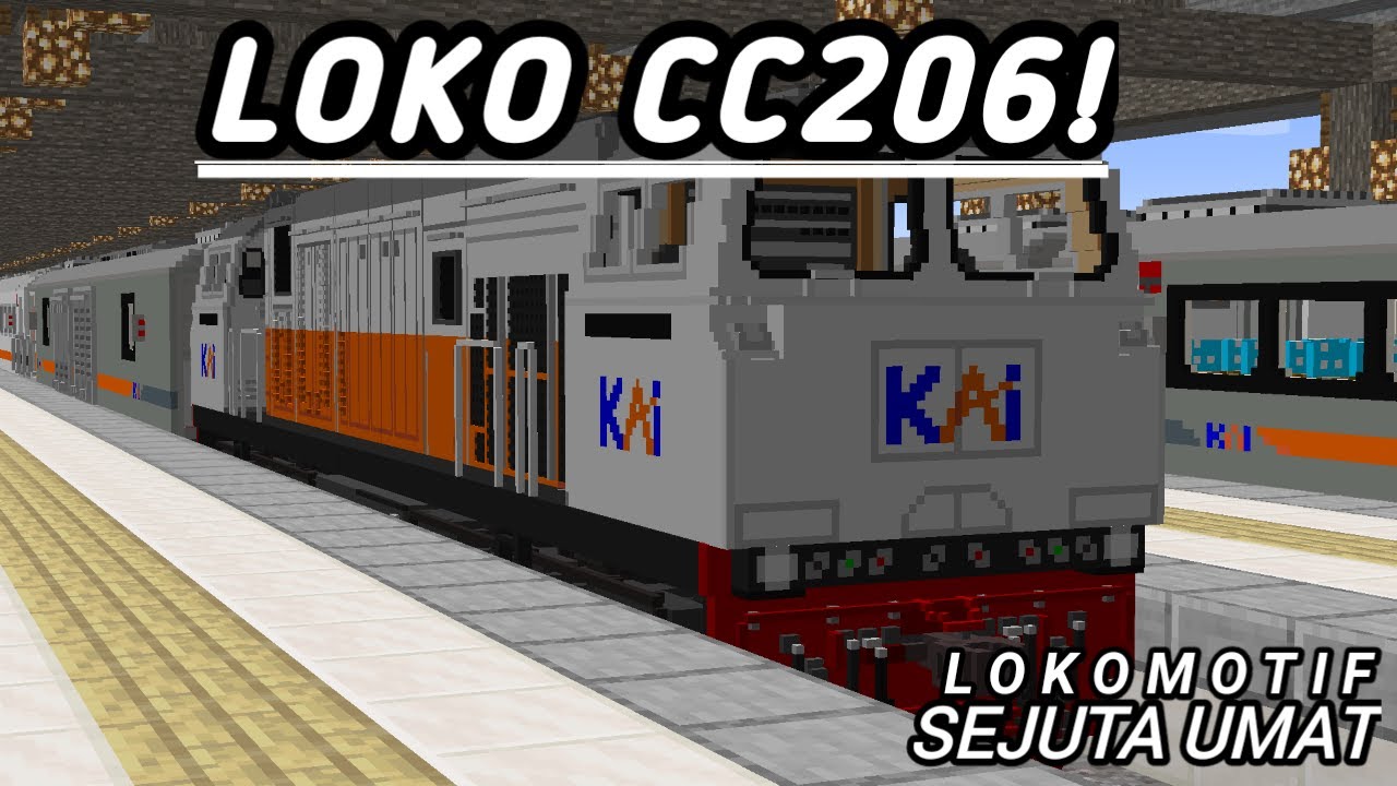 Review Lokomotif CC206 di Minecraft - YouTube