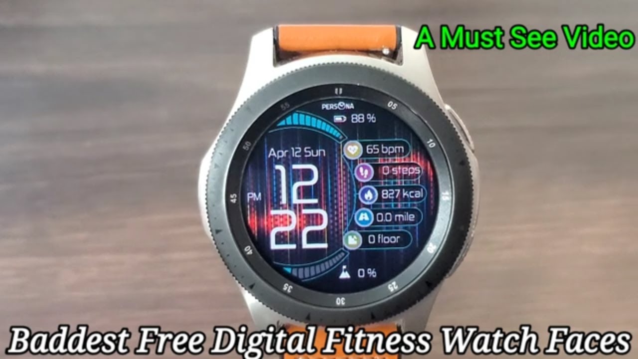 Top Free Galaxy Watch/Gear S3 Digital Fitness Watch Face - YouTube