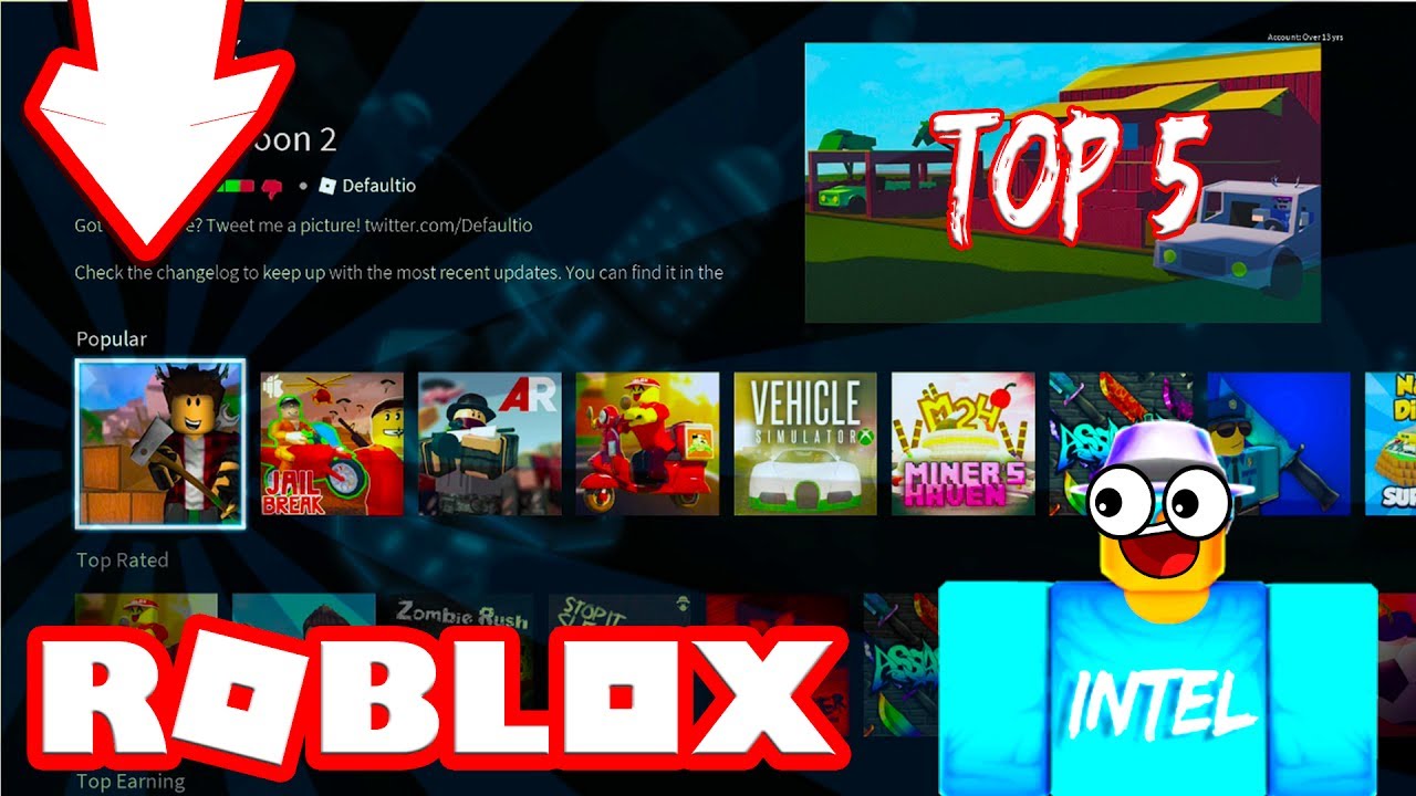 TOP 5 ROBLOX GAMES - YouTube