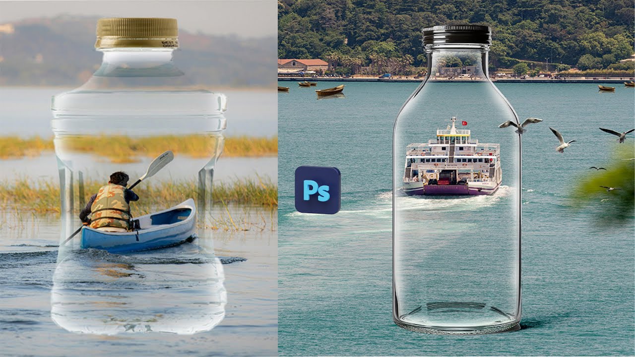 Photoshop Tutorial | How to Create Transparent Bottle Effect in ...