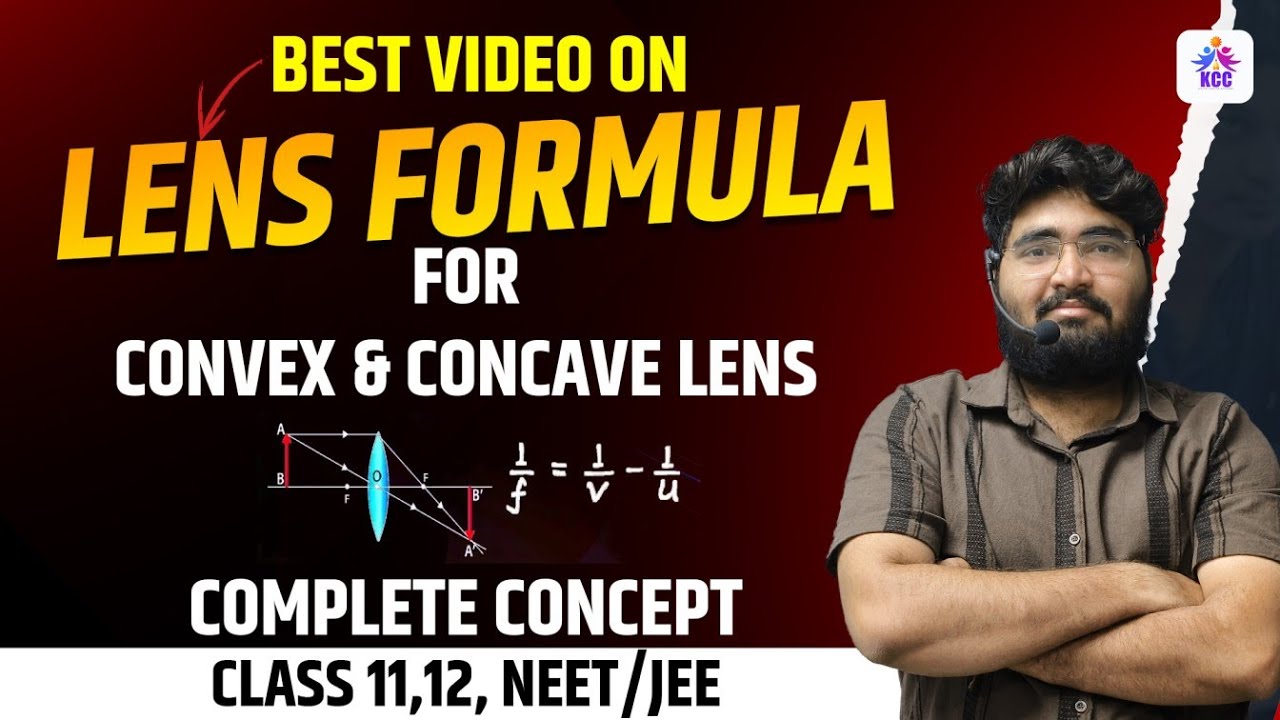 Lens formula for Convex & Concave lens | Ray Optics | 12th Physics Term ...