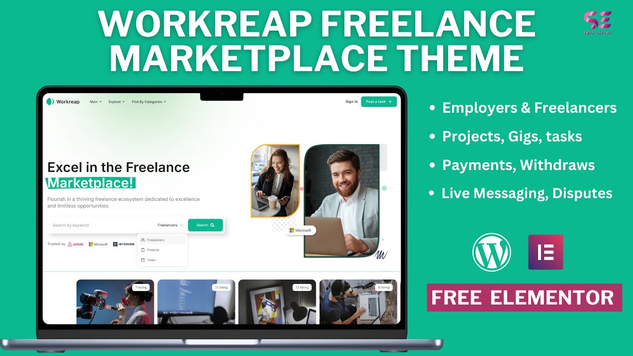 Workreap - Freelance Marketplace WordPress Theme - Install & Customize - YouTube