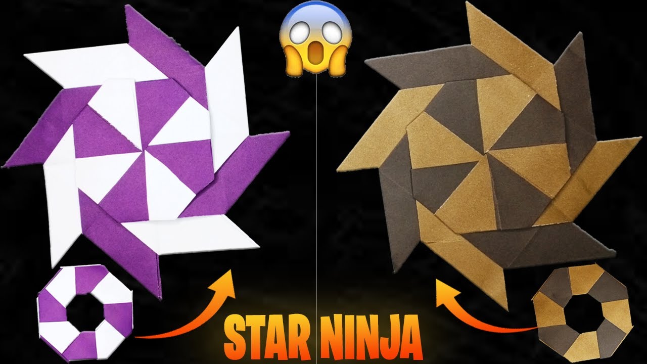 How To Make a Paper Ninja Star Origami | Star Ninja Paper |Transforming ...