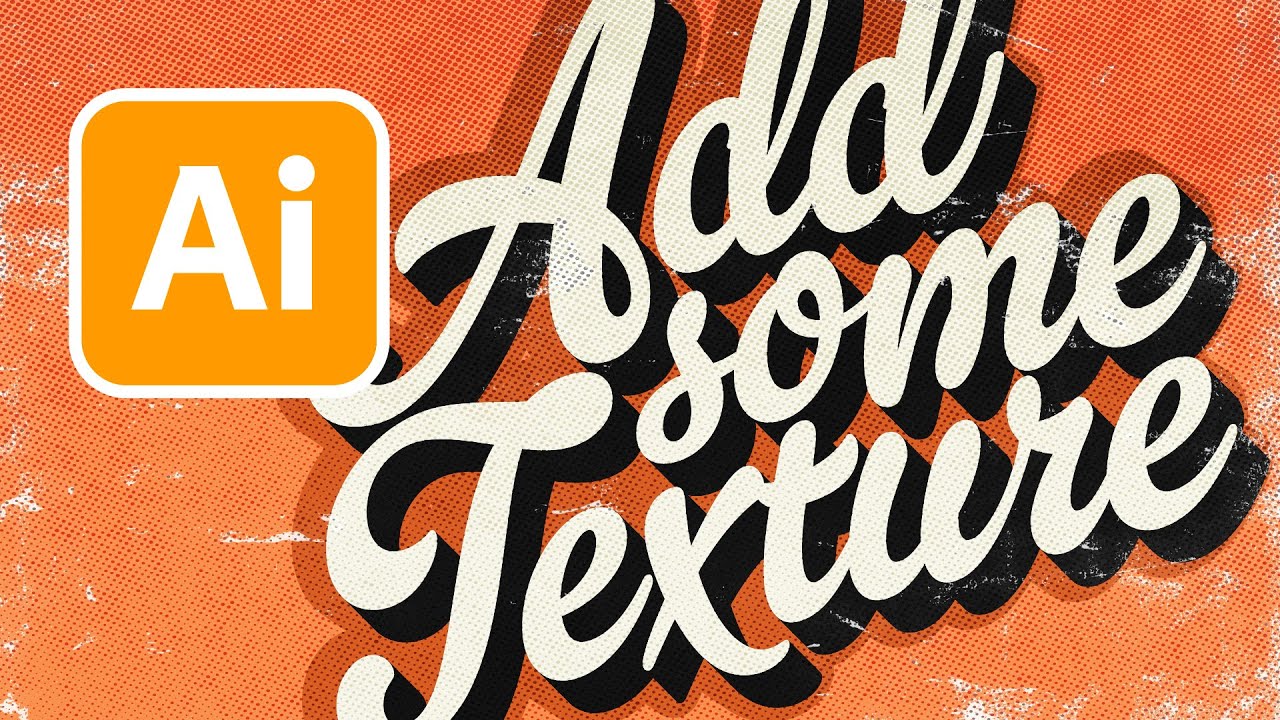 Adding Texture to your Illustration work in Adobe Illustrator - YouTube