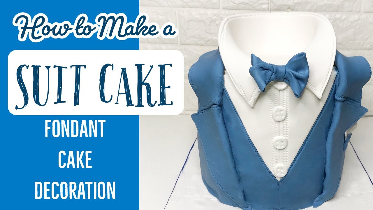 How to make fondant suit cake | fondant cake decoration - YouTube