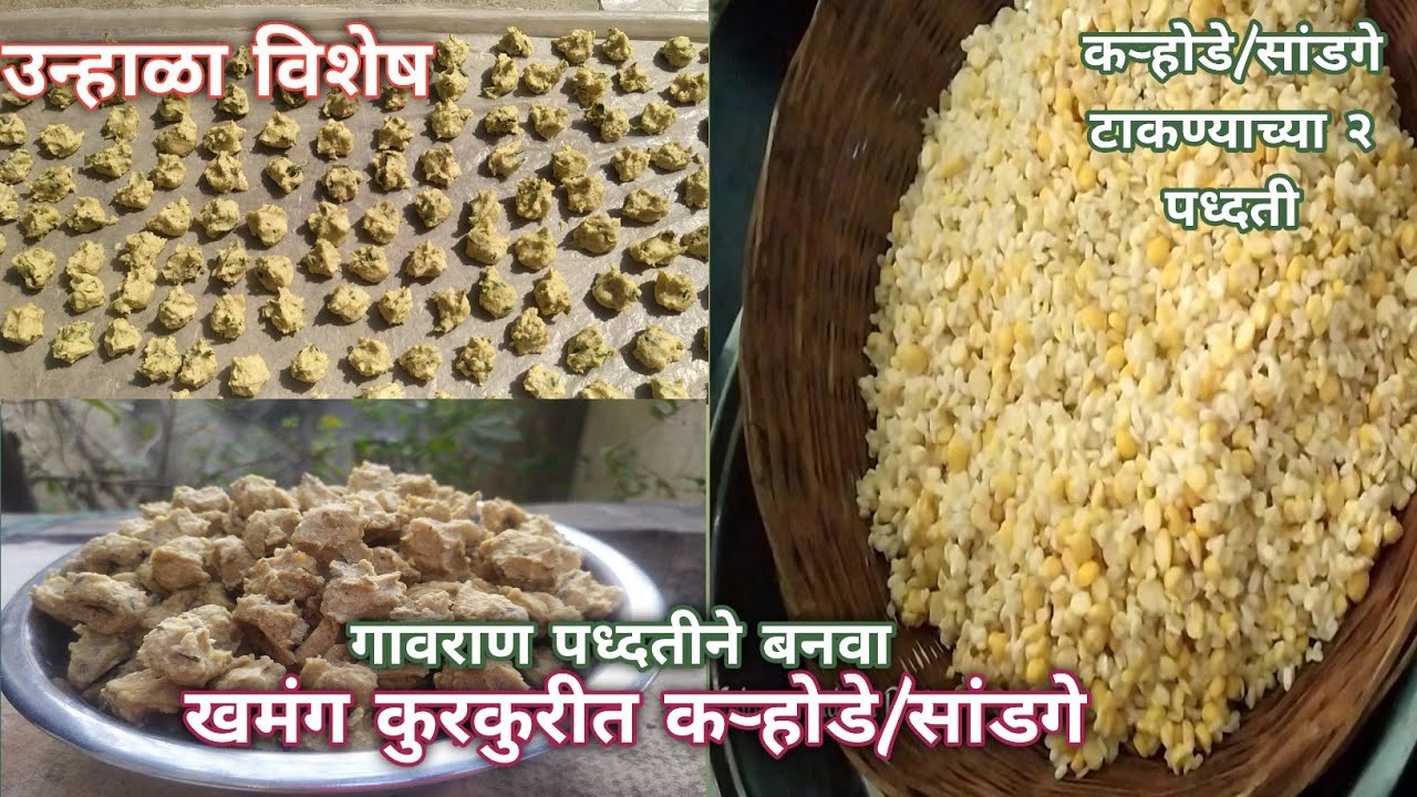 वर्षभरासाठी मिक्स डाळीचे कर्‍होडे/ सांडगे |How to make Sandage /Karhode ...