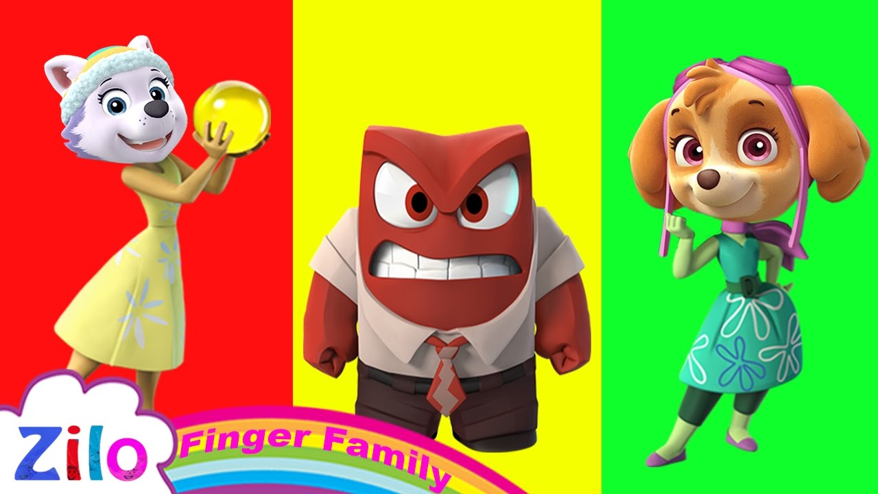 Paw Patrol Transforms Into Inside Out Finger Family Song | Paw Patrol ...
