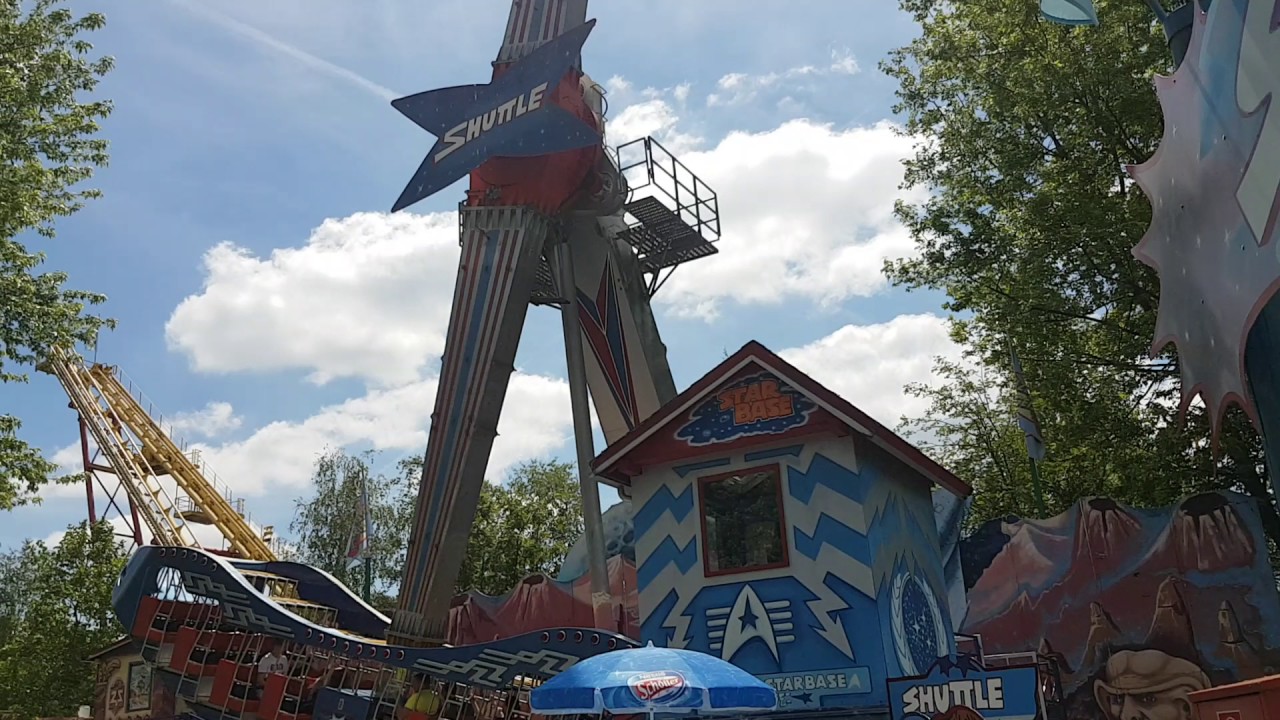 Shuttle (Huss Prototyp Ranger ) im Freizeitpark geiselwind - YouTube