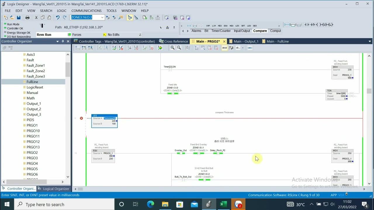 compare instruction in Studio 5000 - YouTube