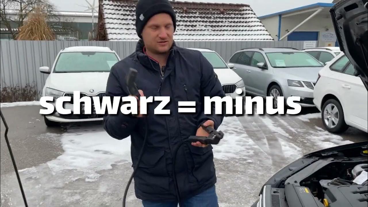 Richtig Starthilfe beim Auto geben - YouTube