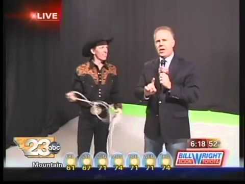 Trick Roping With Rider Kiesner and 23ABC's Mike Hart - YouTube