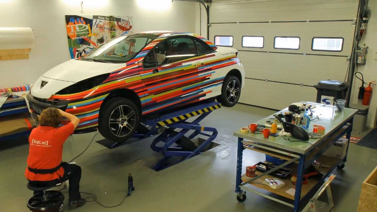 Carwrap peugeot 207cc - TiDi Graphics - YouTube