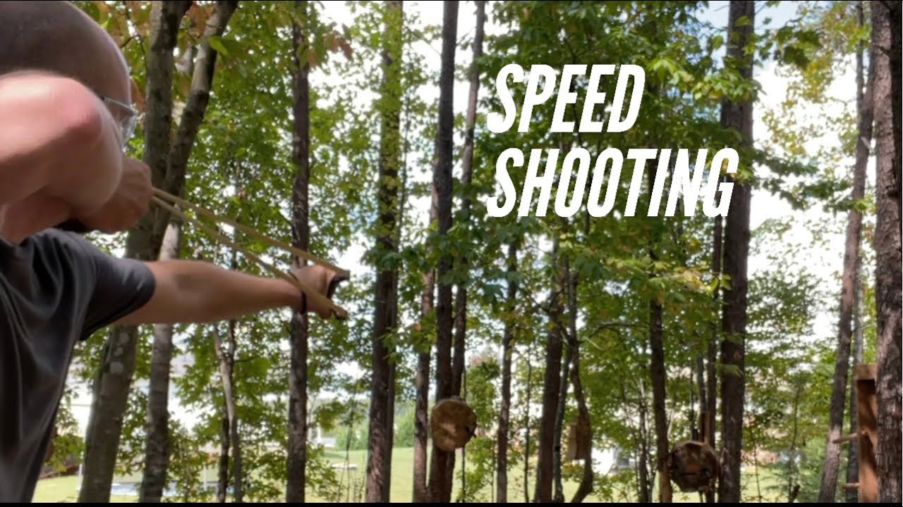 Speed shooting with a slingshot - YouTube