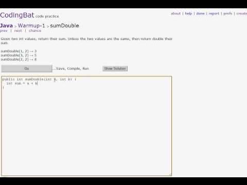 CodingBat.com Java Puzzles - YouTube