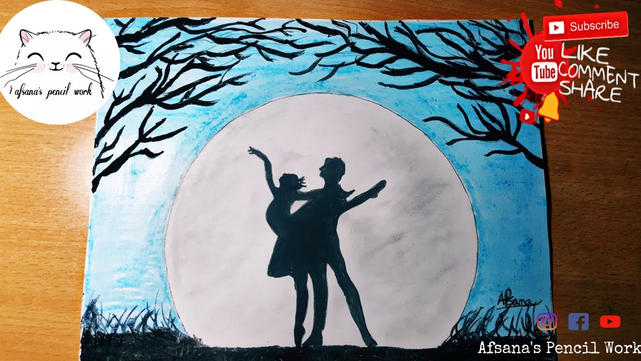 Simple Couple Ballet Dance Colour Work || Drawing || - YouTube