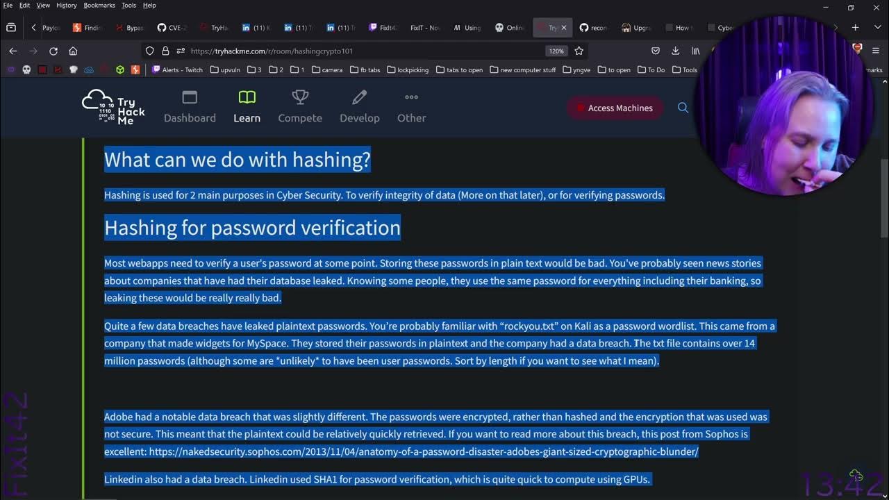 Hashing - Crypto 101 - Learning Hacking @ TryHackMe.com (2024-04-03) - YouTube