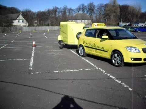 DSA Car and Trailer B+E Driving Test Reversing Exercise - YouTube