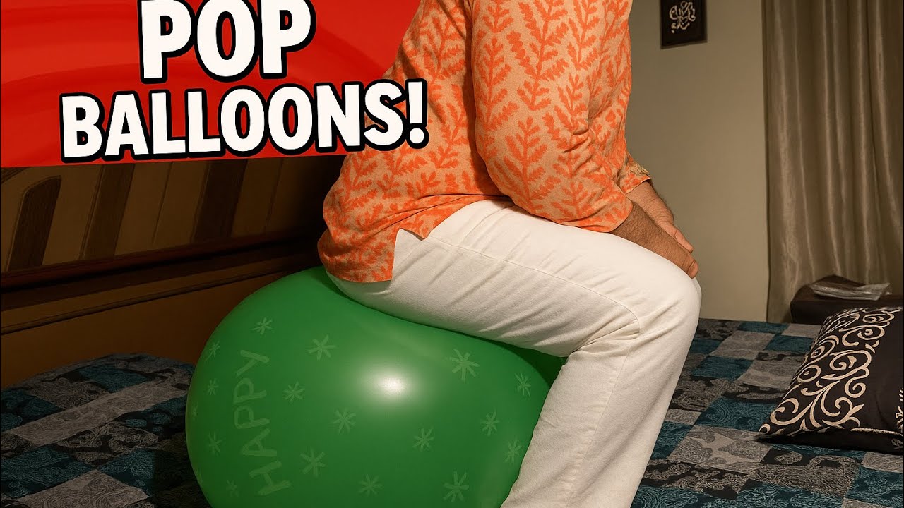 Sit & Pop Balloons Challenge 💥 | Balloon Popping Fun! - YouTube