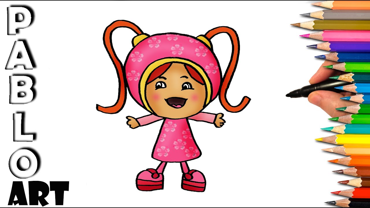 How to draw Milli from Team Umizoomi | Learn to Draw step by step - YouTube