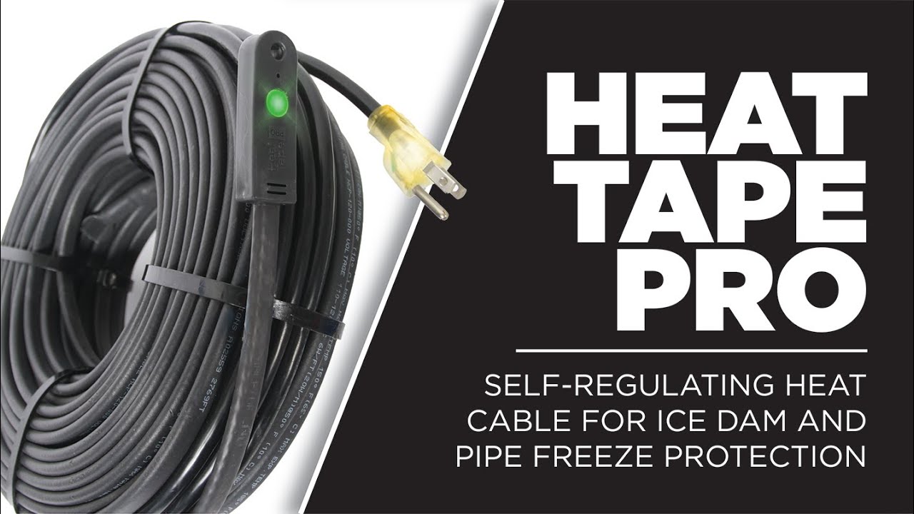 Heat Tape PRO Self-Regulating Heat Cable for Ice Dam and Pipe Freeze ...