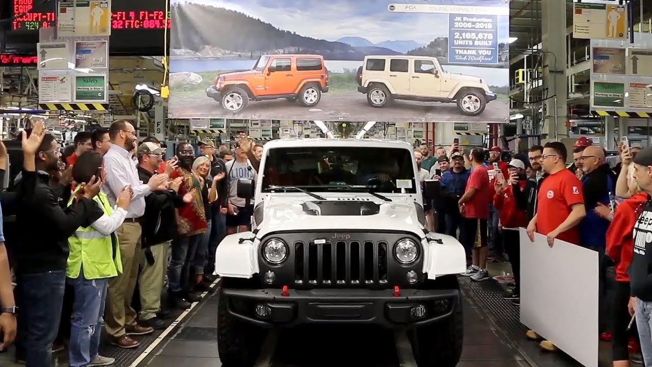 Final 2018 Jeep Wrangler JK production at the Toledo Assembly Complex ...