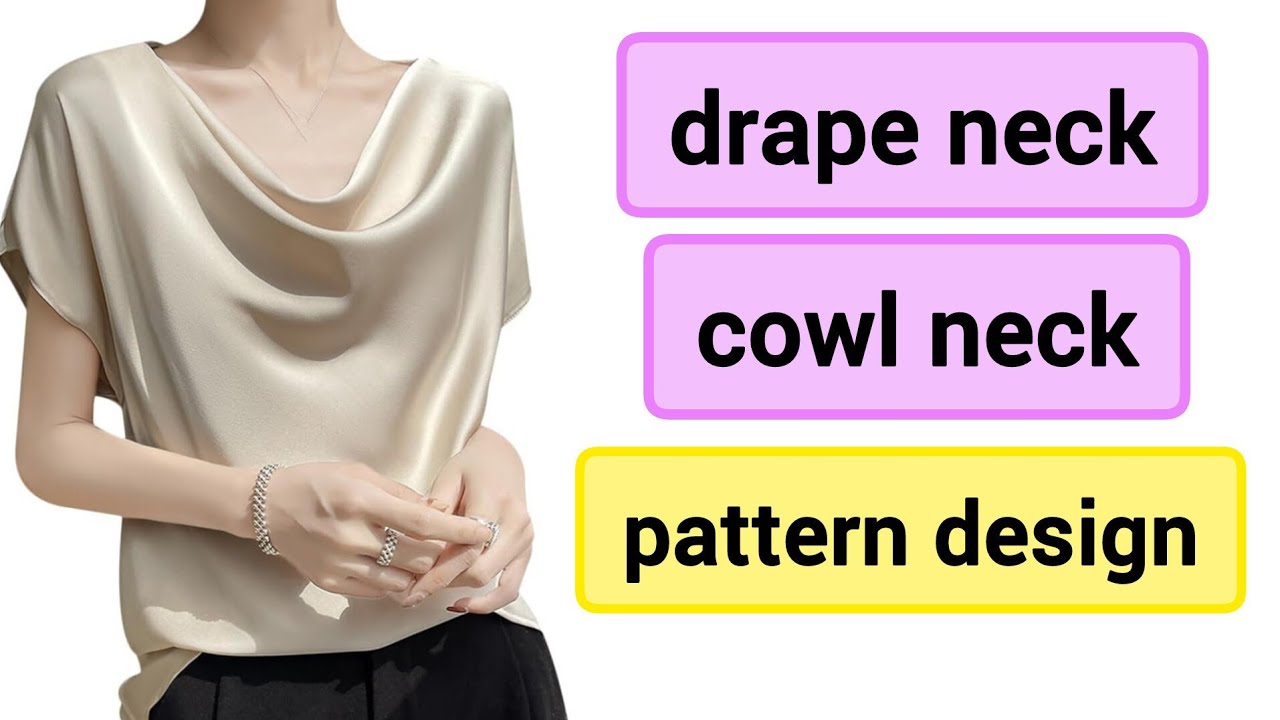 💎 The easiest tutorial for designing a draped collar pattern is here ...