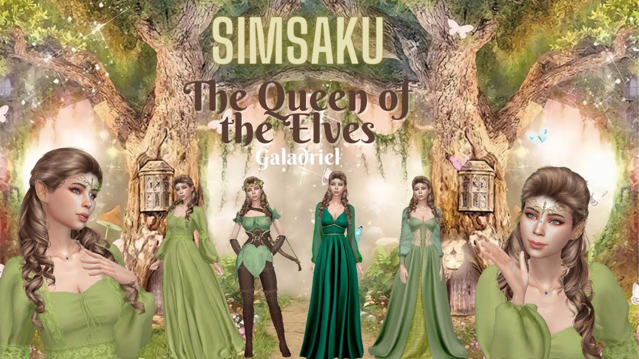 Sims 4 cc The Queen of the Elves [sim(download)] - YouTube