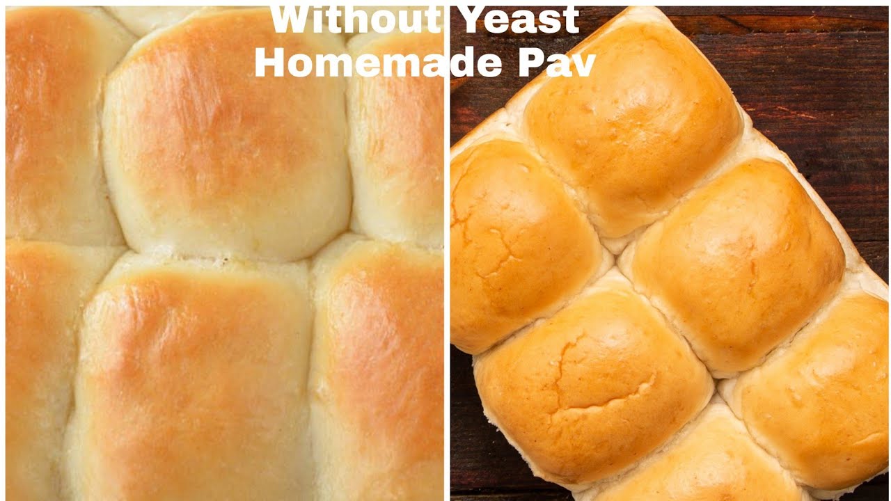 Super Soft Pav Recipe | Homemade Eggless Jain Pav | Without Yeast pav ...