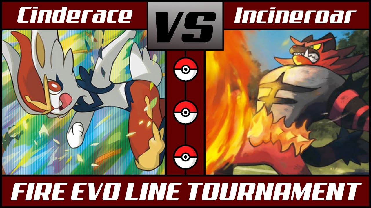 INCINEROAR vs CINDERACE | Fire Pokémon Evolution Line Tournament FINAL ...