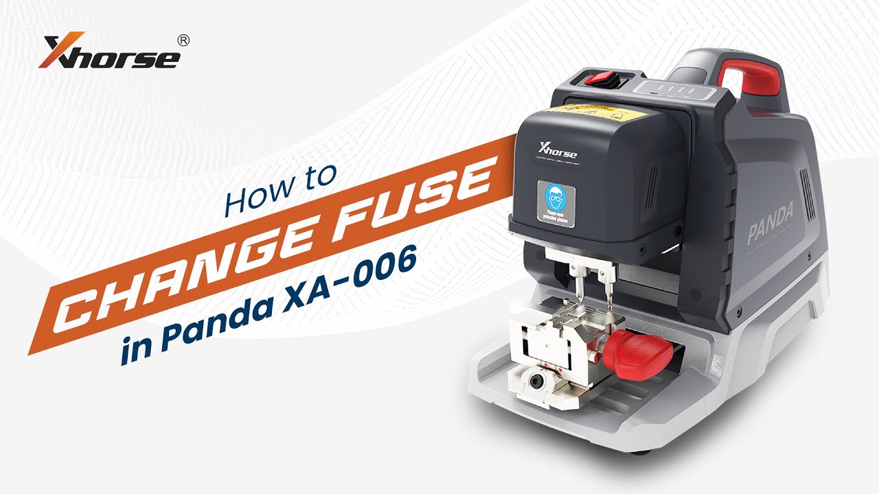How to change fuse in Xhorse Panda XA006 key cutting machine - YouTube