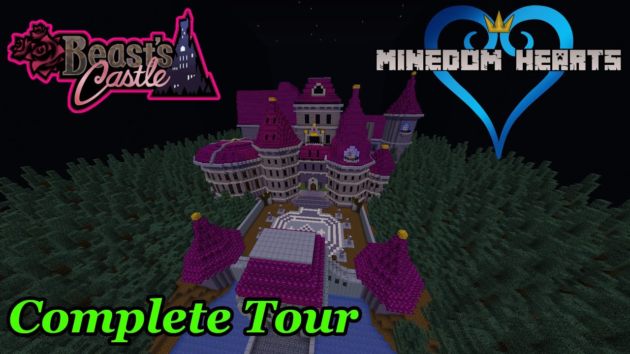 Minecraft Kingdom Hearts BEAST'S CASTLE Tour/Showcase (Minedom Hearts ...