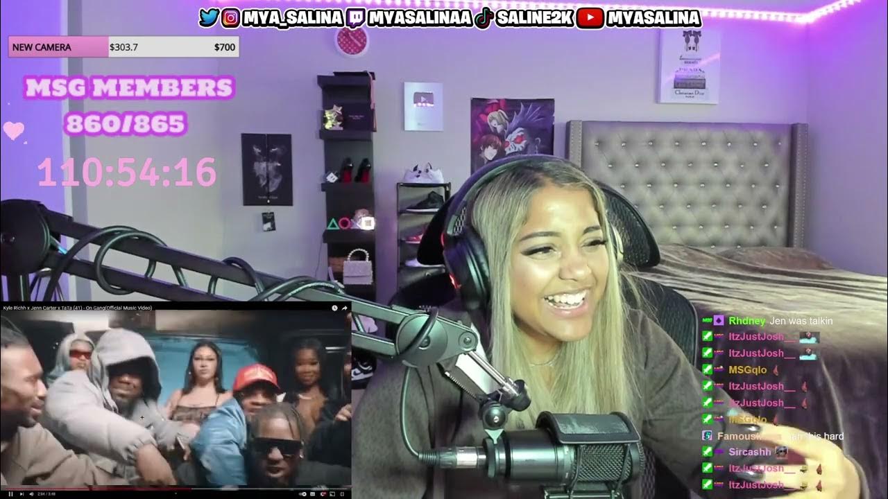Mya Salina REACTS to Kyle Richh x Jenn Carter x TaTa (41) - On Gang(Official Music Video) - YouTube