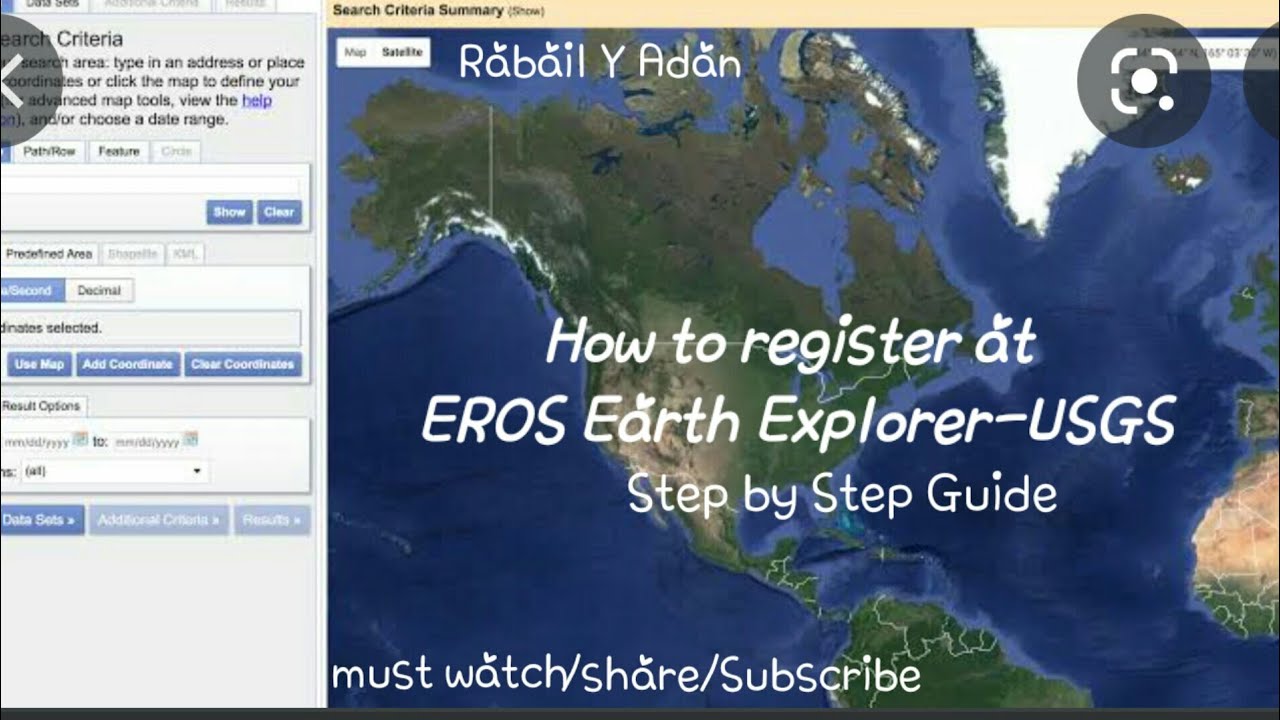 Sign In _EROS Registration System|EarthExplorer_USGS|How to register at ...