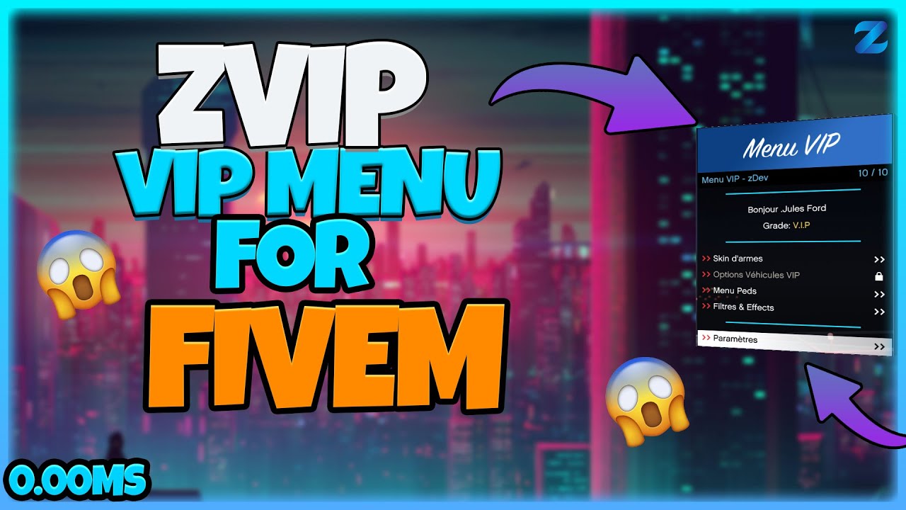 [PAID] zVIP RageUI V2 | Exclusive VIP Menu For FiveM | 0.00ms - YouTube