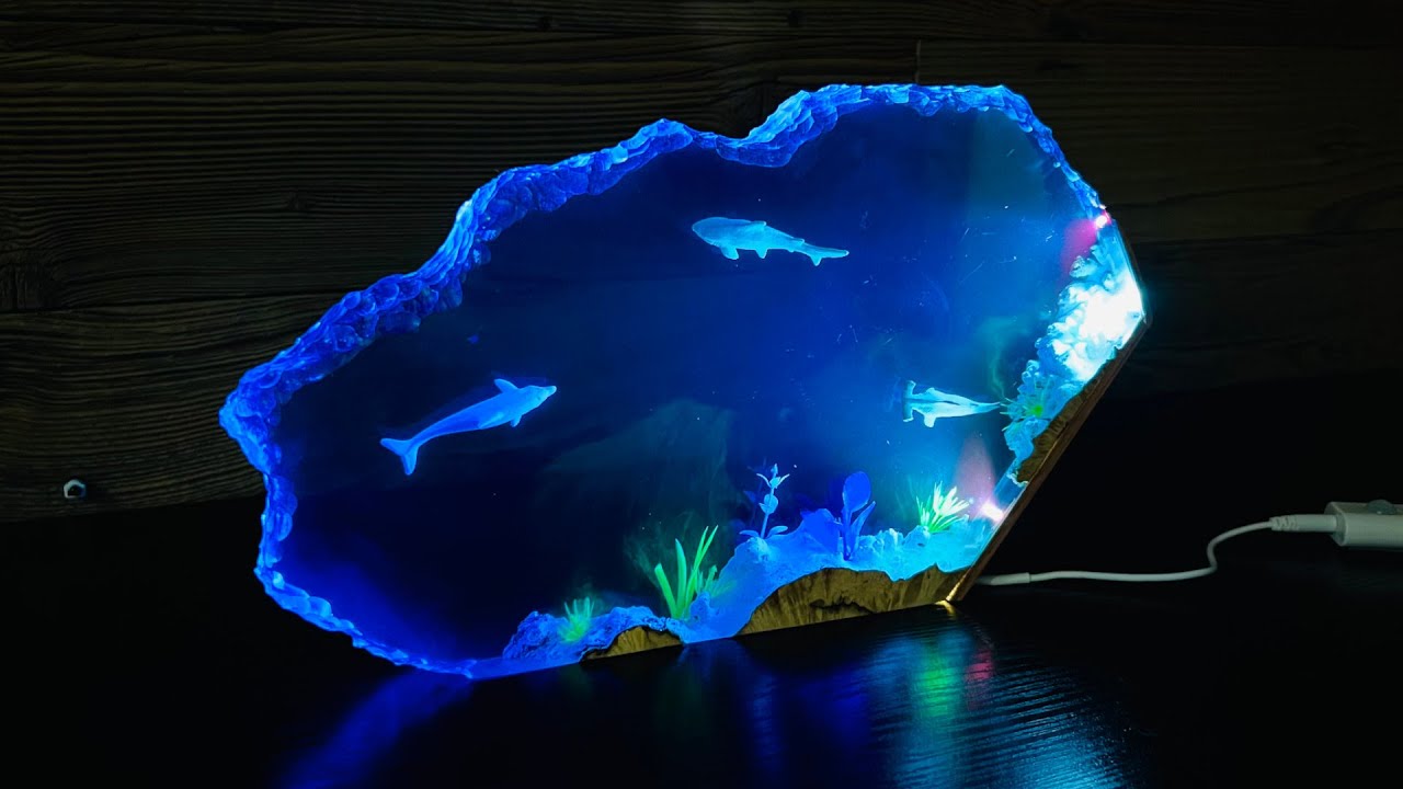 Amazing Ocean Epoxy Resin Lamp - Resin Art - YouTube