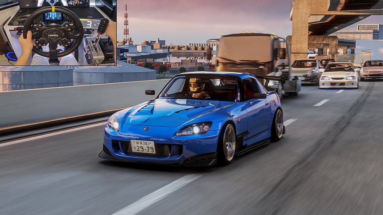 810HP Honda S2000 & 780HP Civic Si Cutting Through Traffic! - Assetto ...