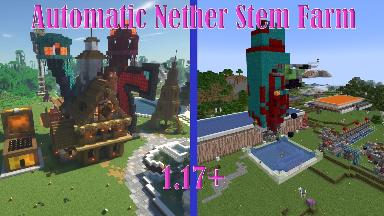Easy Automatic Stem Farm Minecraft Java 1.17+ - YouTube