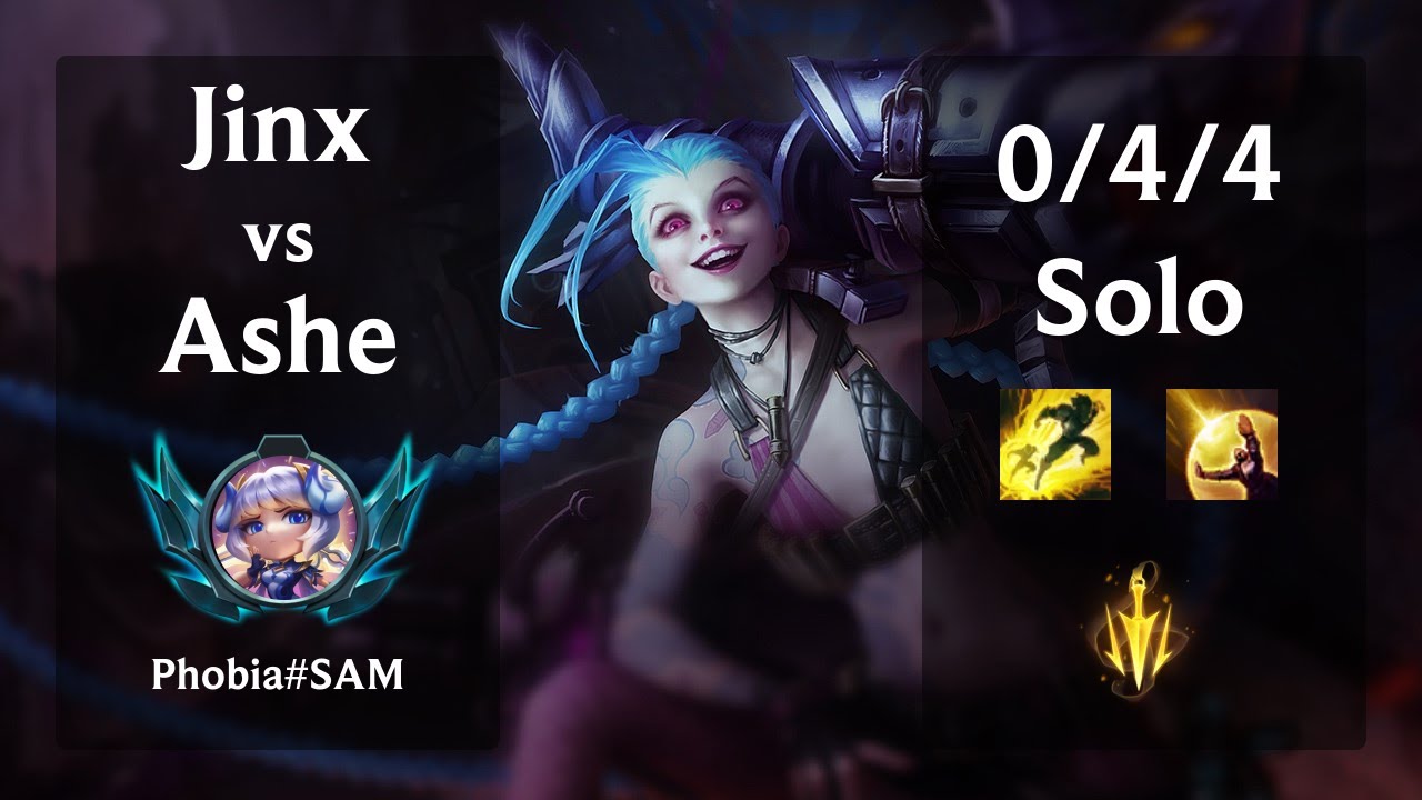 PLATINUM II | Jinx vs Ashe | 5v5 Ranked Solo games - YouTube