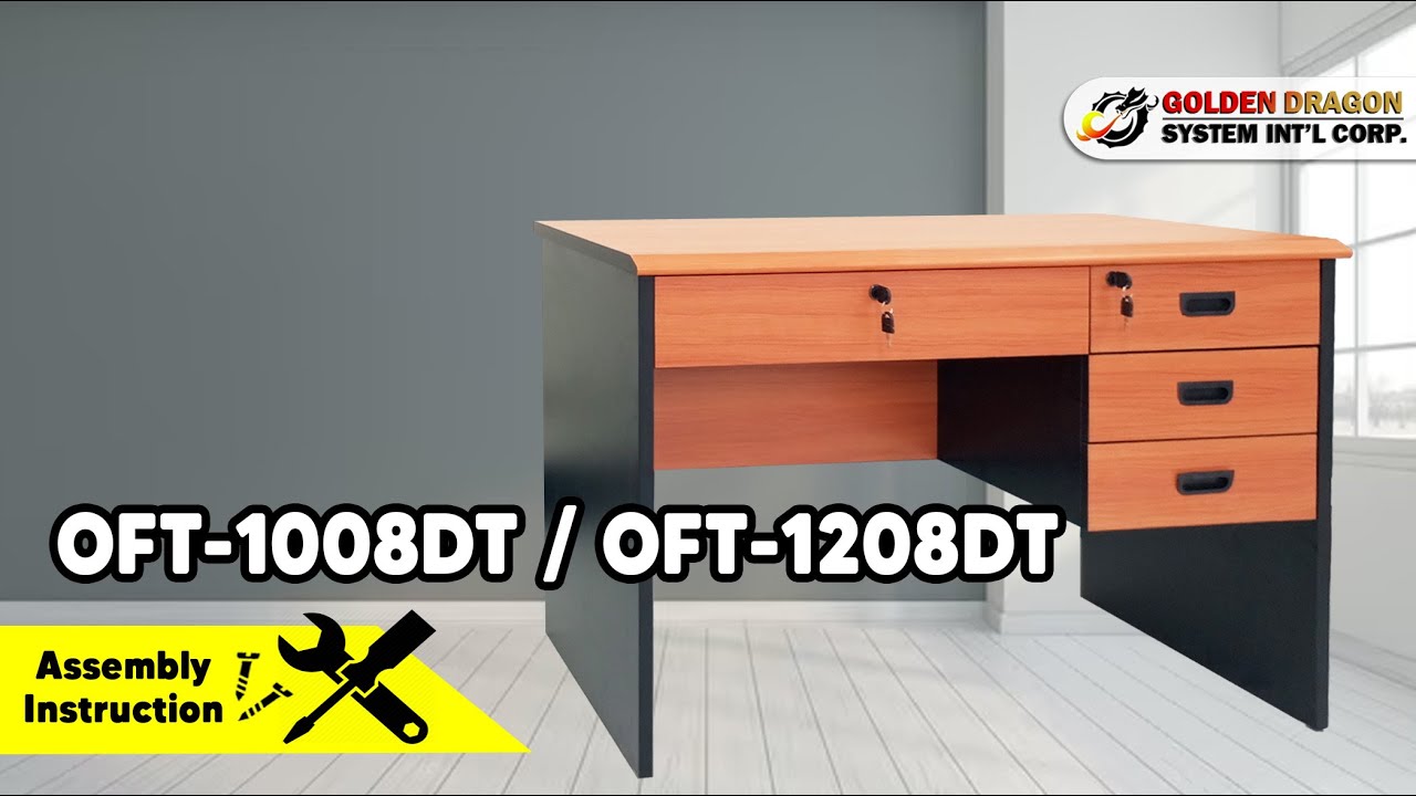 HOW TO ASSEMBLE OFFICE TABLE | OFT-1008DT OFT-1208DT - YouTube