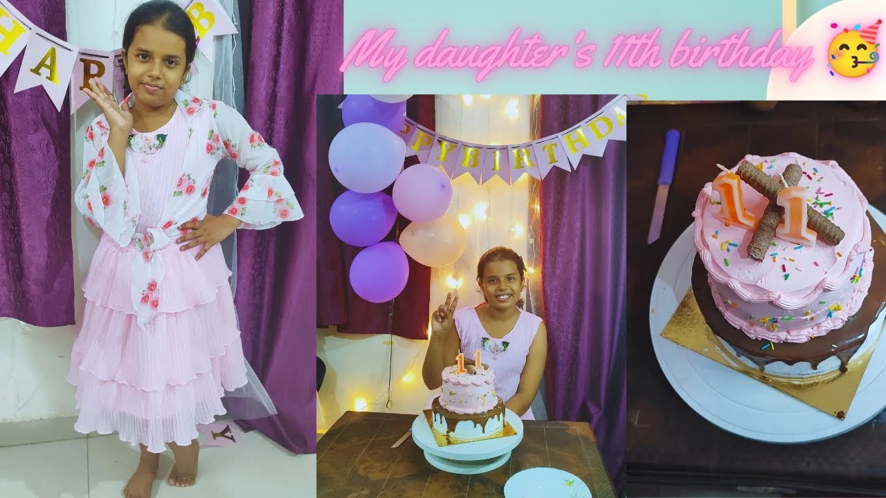 My daughter's 11th birthday, My first birthday blog video. Beenu's ...