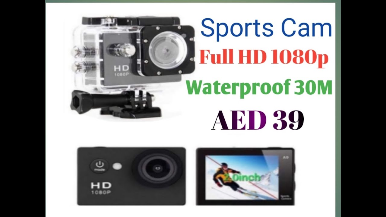 Sports Cam Full HD 1080 Waterproof 30M Unboxing - YouTube