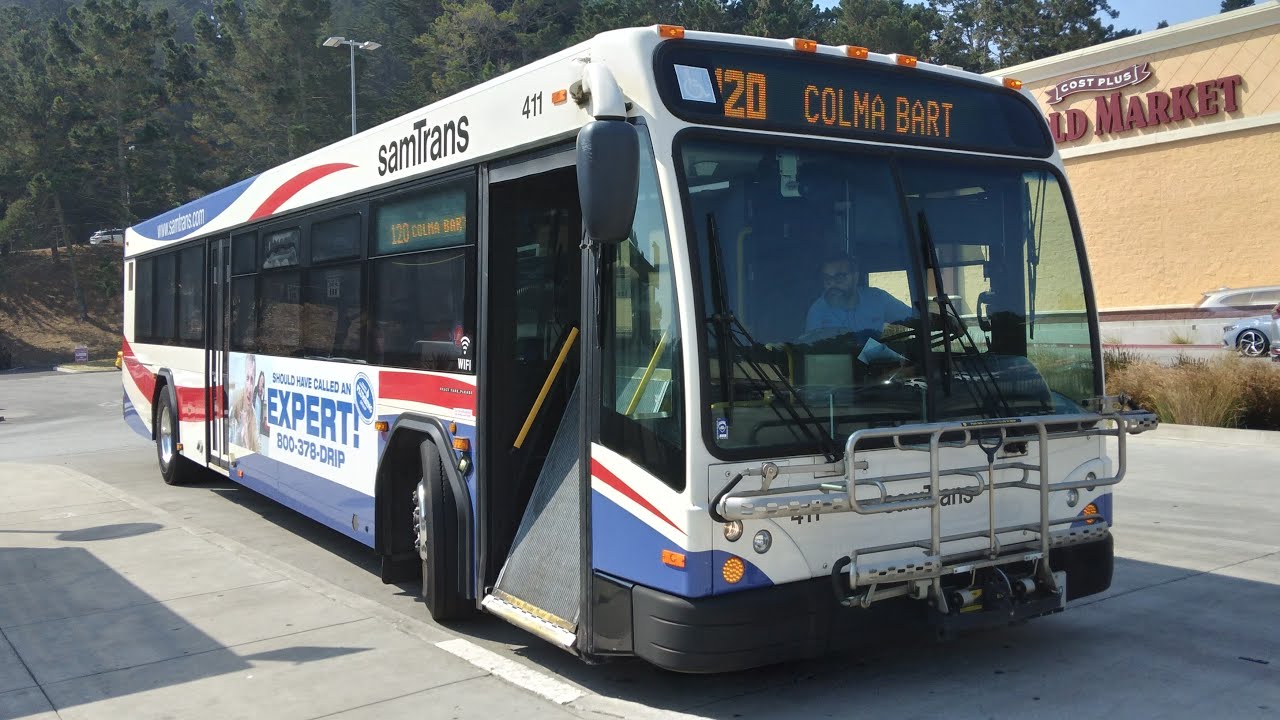 SamTrans 2009 Gillig BRT 40' #411 on Route 120 - YouTube