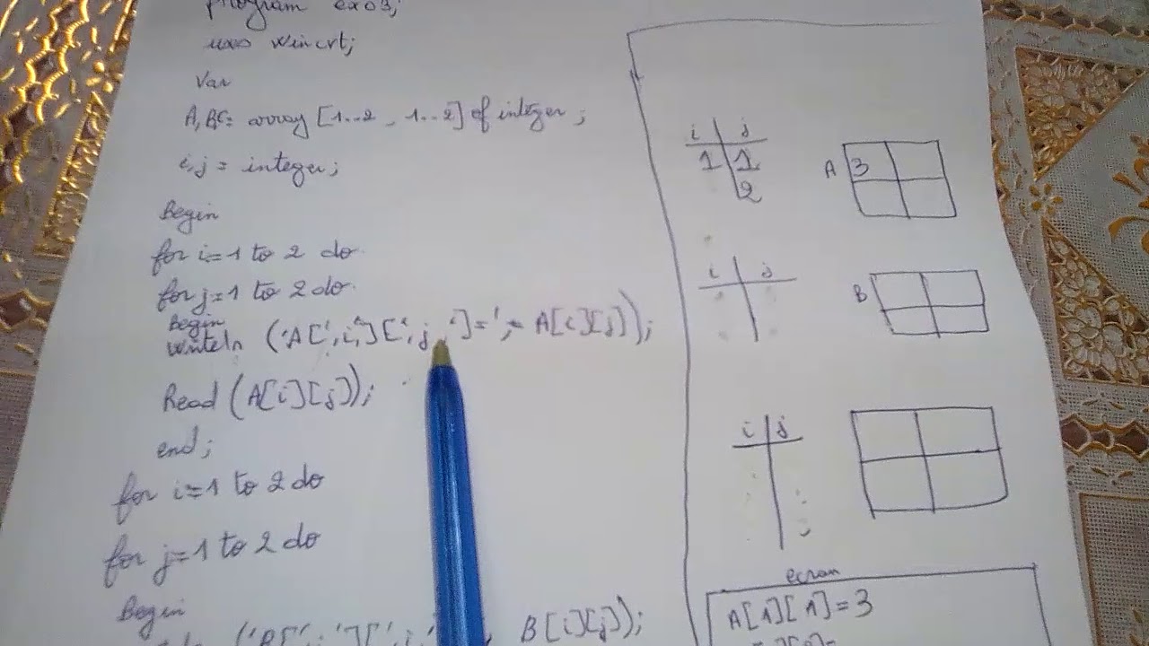 La suite de résume de info de S2 (les matrices) - YouTube