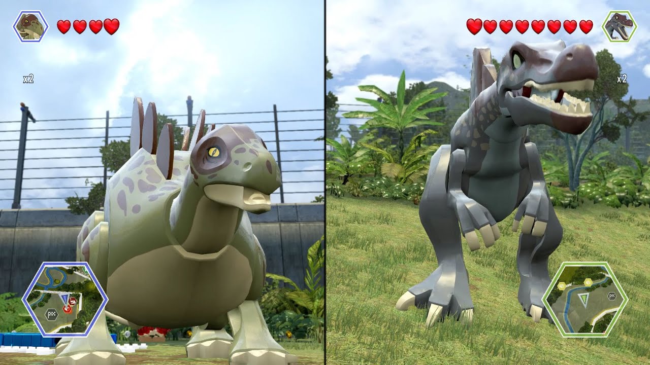 LEGO Jurassic World - Spinosaurus vs Stegosaurus - CoOp Fight | Free ...