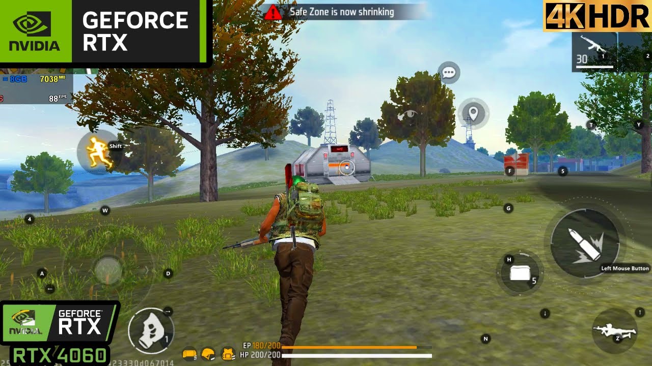 Free Fire Gameloop 90 FPS Benchmark Test RTX 4060 8GB Laptop 1080p ...